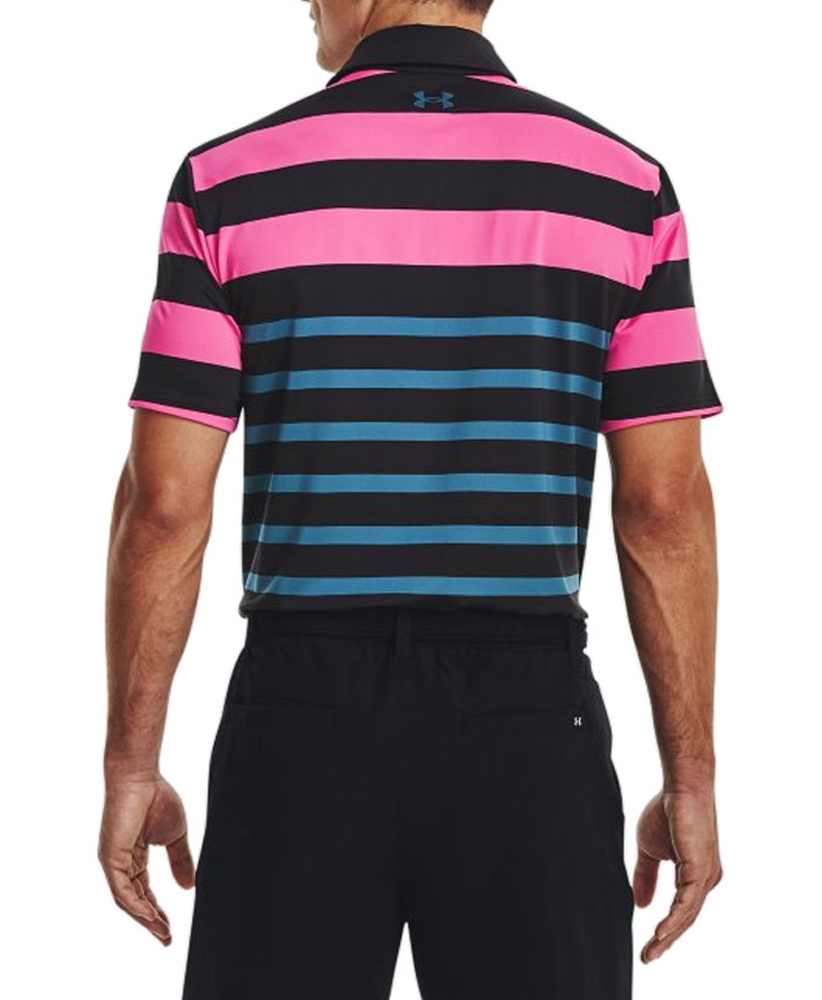 Under Armour Mens Playoff 3.0 Rugby Stripe Polo Shirt - Golfonline