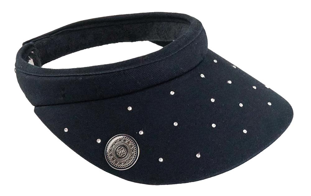 Ladies Crystal Clip Visor With Ball Marker - Golfonline