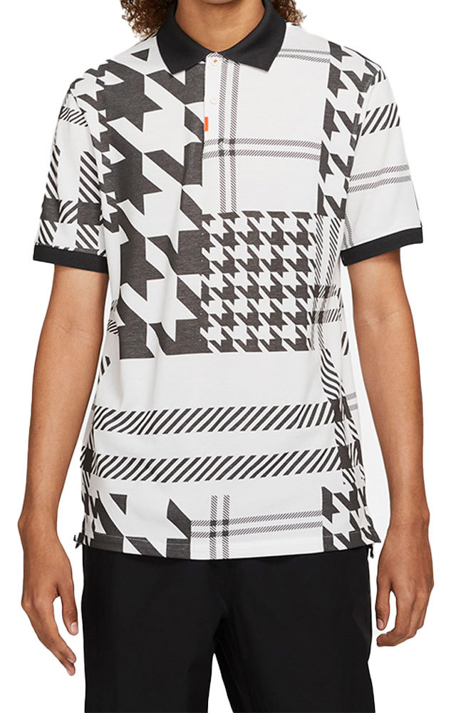 Nike Mens Slim-Fit Checked Polo Shirt - Golfonline