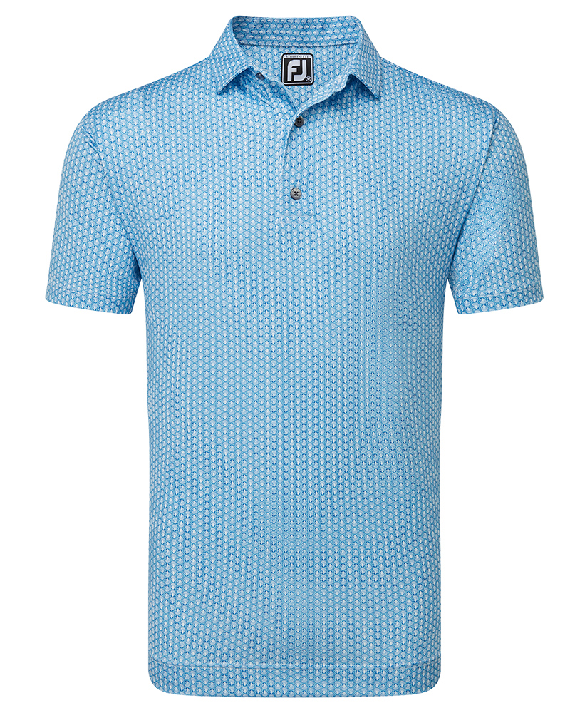 FootJoy Mens Scallop Shell Lisle Polo Shirt - Golfonline