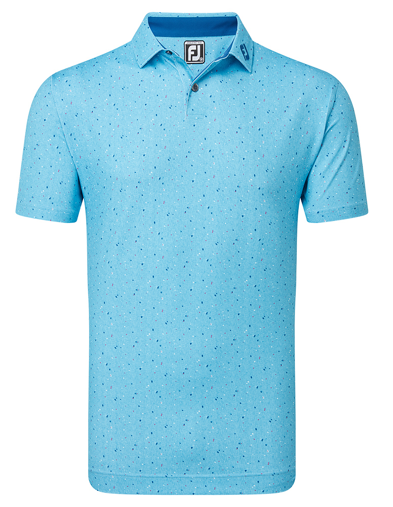 FootJoy Mens Tweed Texture Pique Polo Shirt - Golfonline