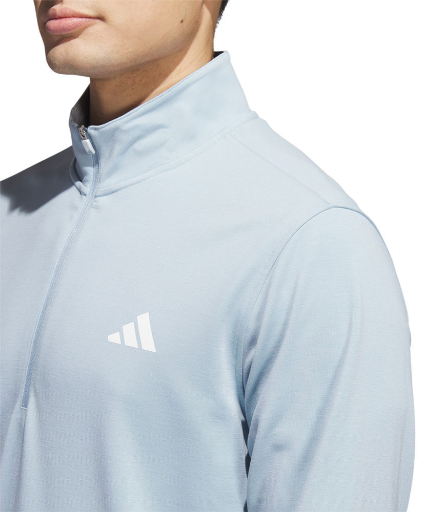 adidas Mens Elevated Quarter Zip Pullover Top - Golfonline