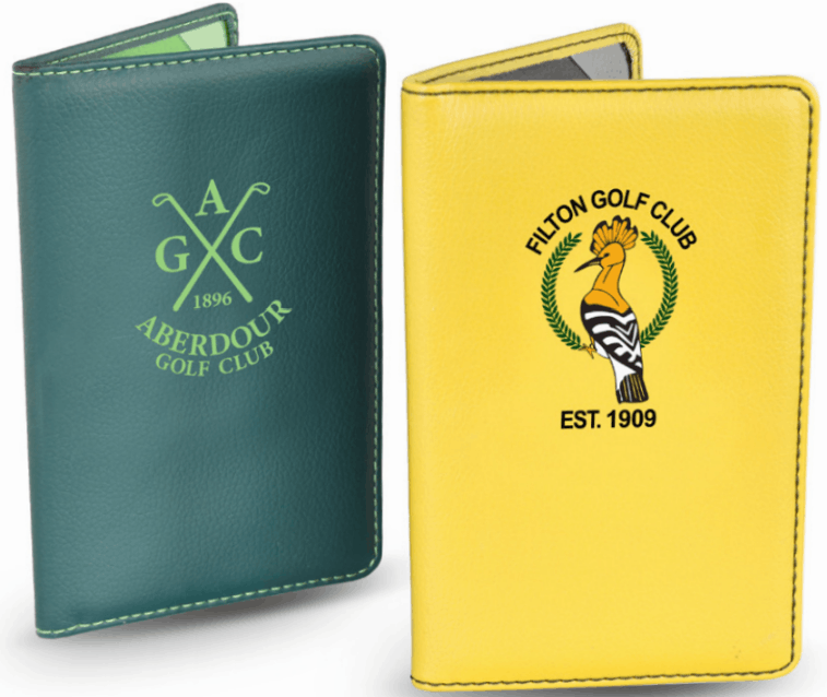 Printed PU Leatherette Printed Scorecard Holder - Personalised