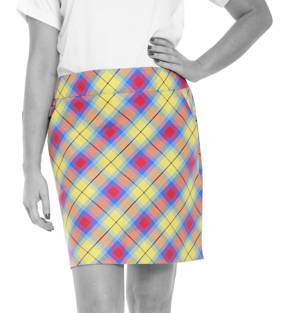 Royal And Awesome Ladies Plaid Awesome Tartan Golf Skort Golfonline
