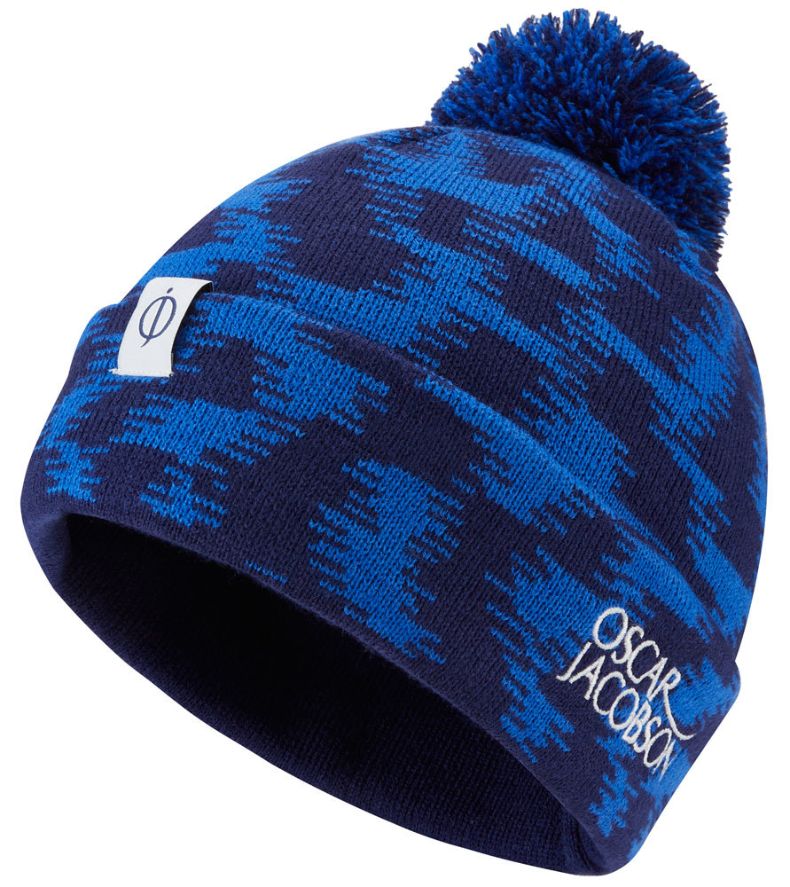 Oscar Jacobson Mens Miller II Knitted Bobble Hat - Golfonline