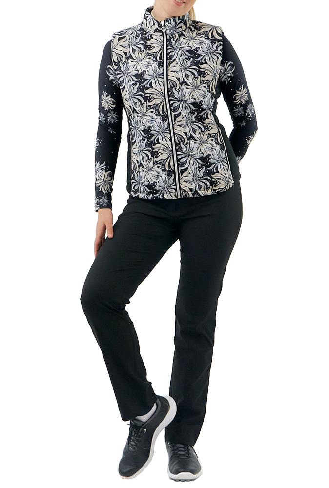 Pure Golf Ladies Annona Patterned Gilet - Champagne Orchid