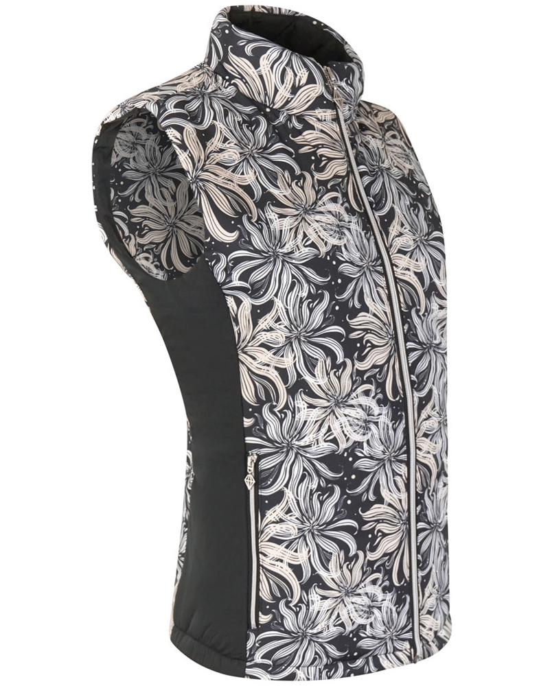 Pure Golf Ladies Annona Patterned Gilet - Champagne Orchid