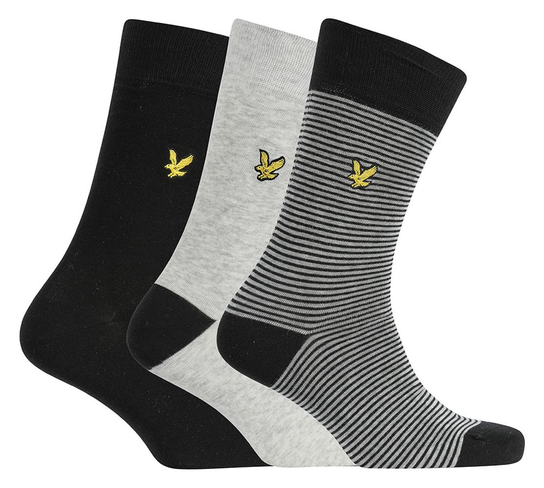 Lyle and Scott Mens Scotty Stripe Socks (3 Pairs) - Golfonline