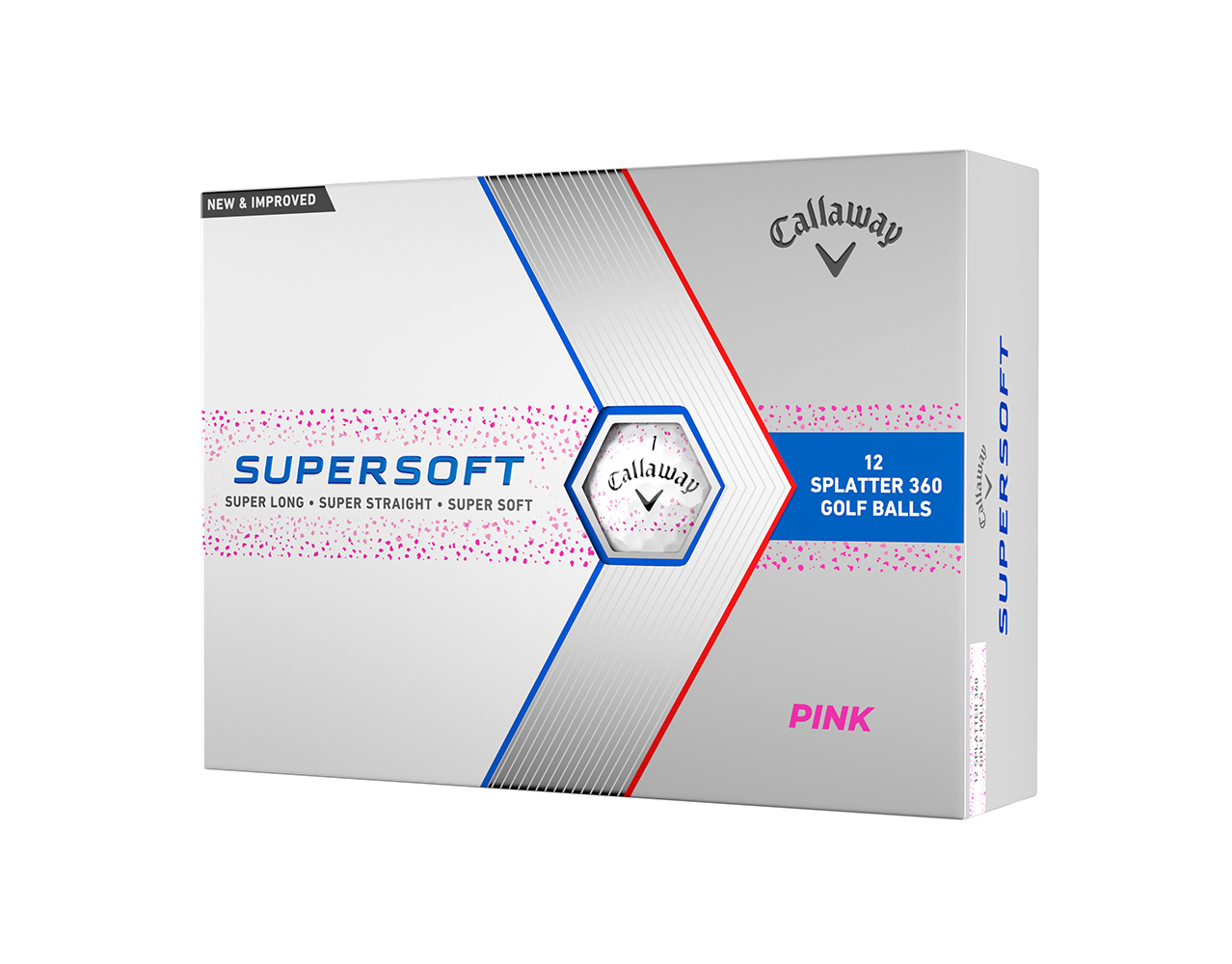 Callaway Supersoft Splatter 360 Pink Golf Balls (12 Balls)