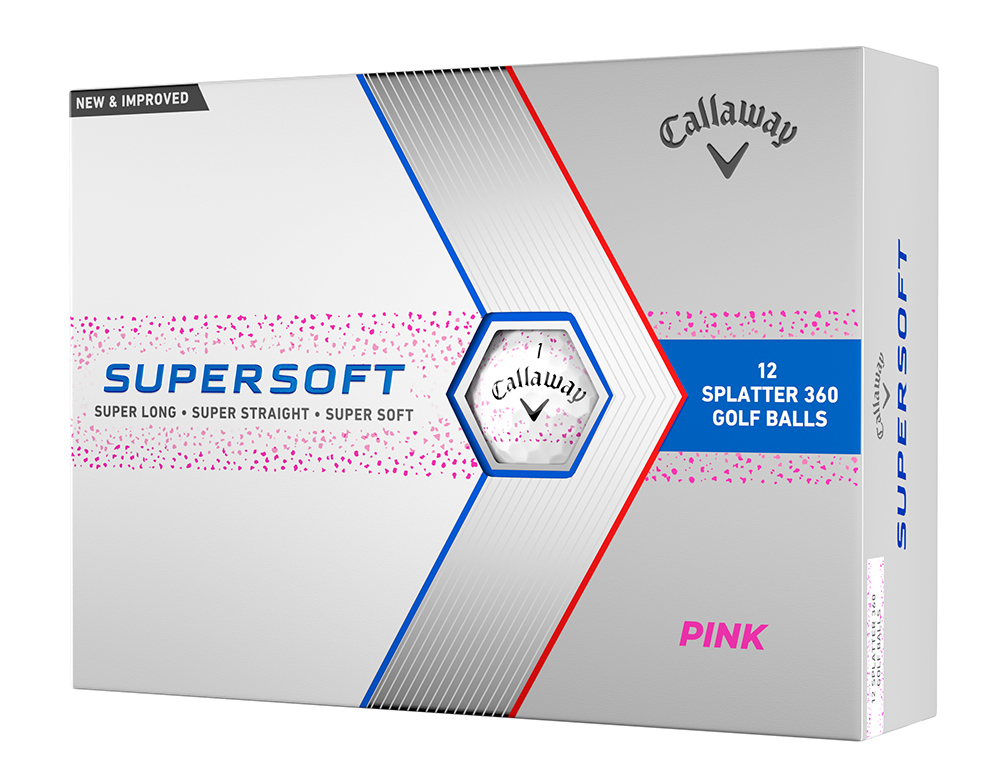 Callaway Supersoft Splatter 360 Pink Golf Balls (12 Balls)