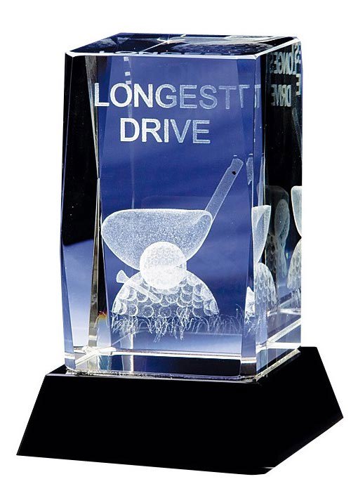 Crystal Longest Drive Golf Trophy | GolfOnline