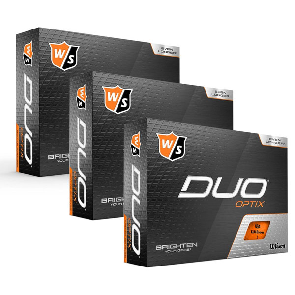 Wilson Duo Optix Coloured Golf Balls (36 Balls) - Golfonline