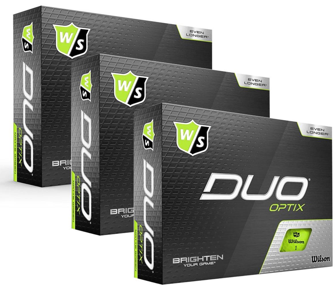 Wilson Duo Optix Coloured Golf Balls (36 Balls) - Golfonline
