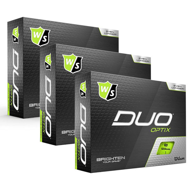 Wilson Duo Optix Coloured Golf Balls (36 Balls) - Golfonline