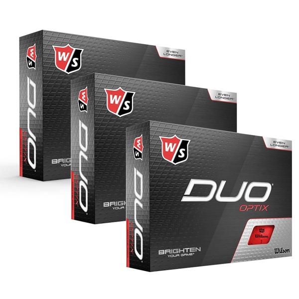 Wilson Duo Optix Coloured Golf Balls (36 Balls) - Golfonline
