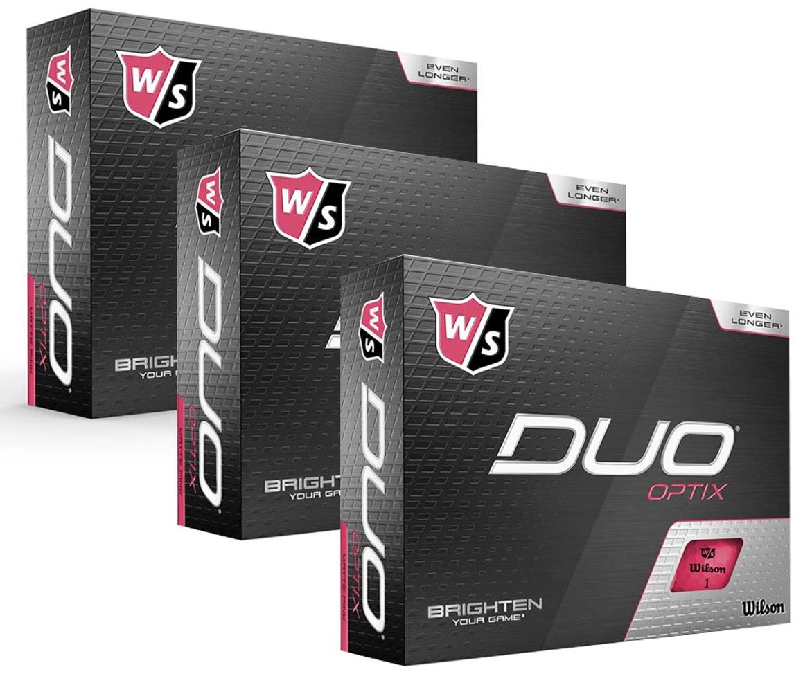 Wilson Duo Optix Coloured Golf Balls (36 Balls) - Golfonline